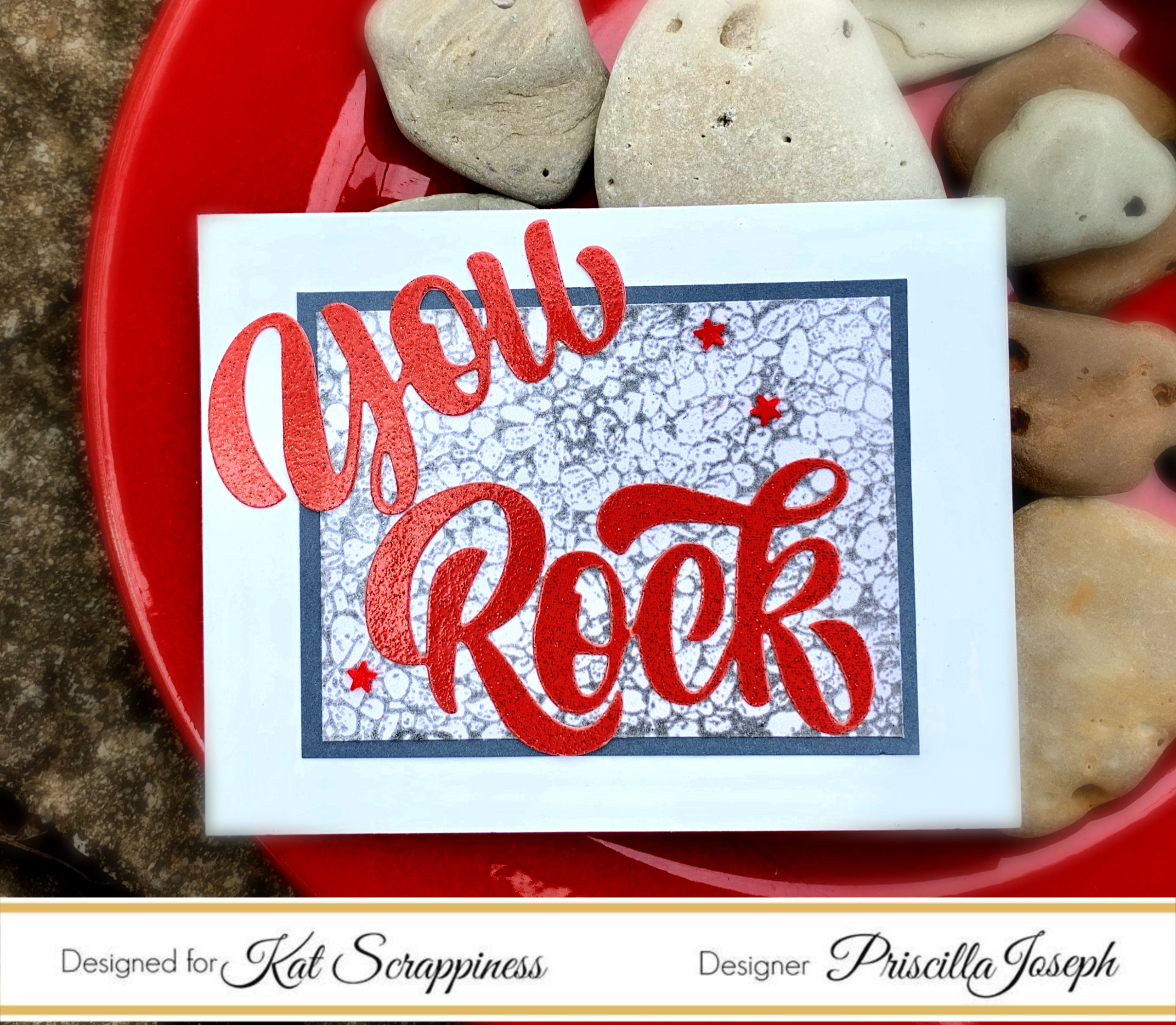 “You Rock” | Using Large Word Dies for Easy Card Making - Nubble Light ...